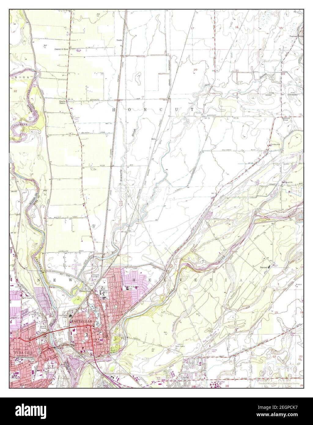 Yuba county map hi-res stock photography and images - Alamy