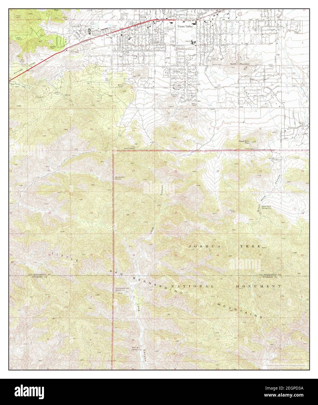 Map of yucca valley hi-res stock photography and images - Alamy