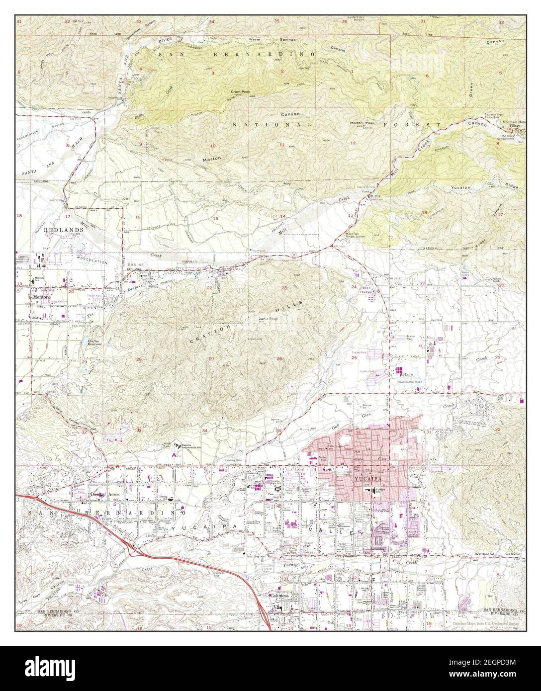 Yucaipa, California, map 1967, 1:24000, United States of America by ...