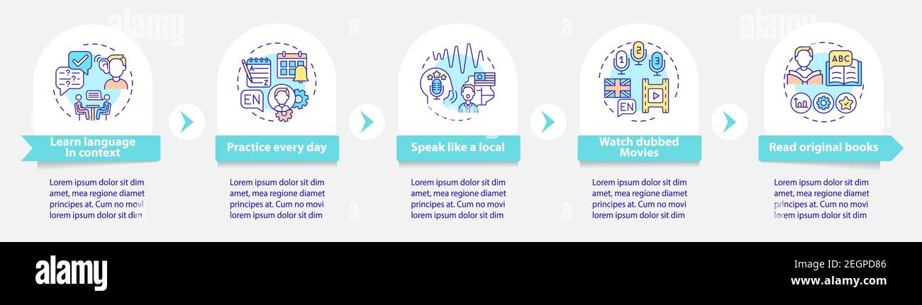 Language learning vector infographic template Stock Vector Image & Art ...