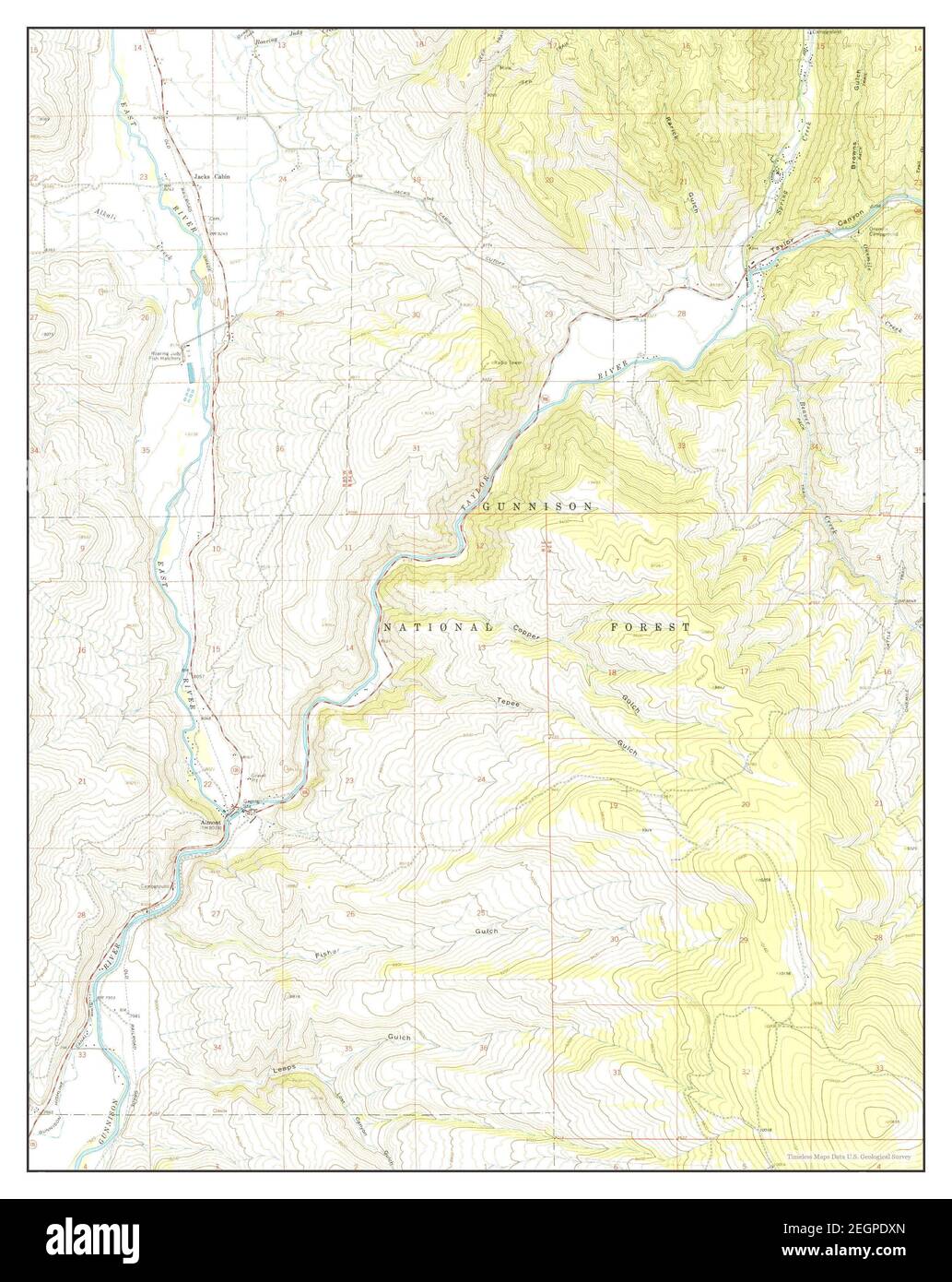 Almont, Colorado, map 1964, 1:24000, United States of America by ...