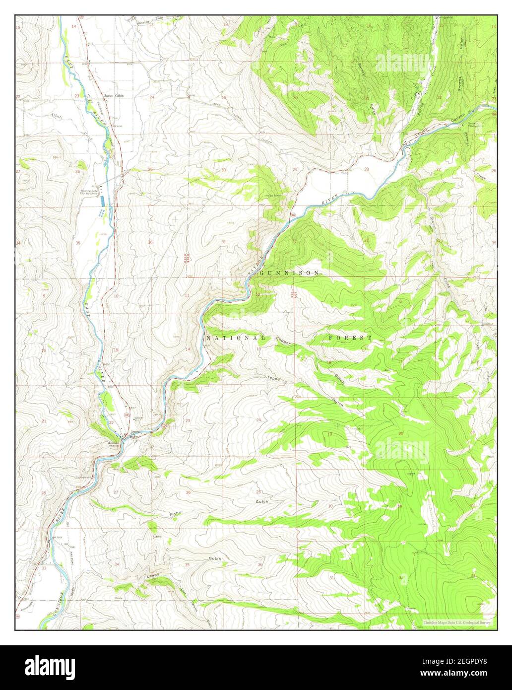 Almont, Colorado, map 1964, 1:24000, United States of America by ...
