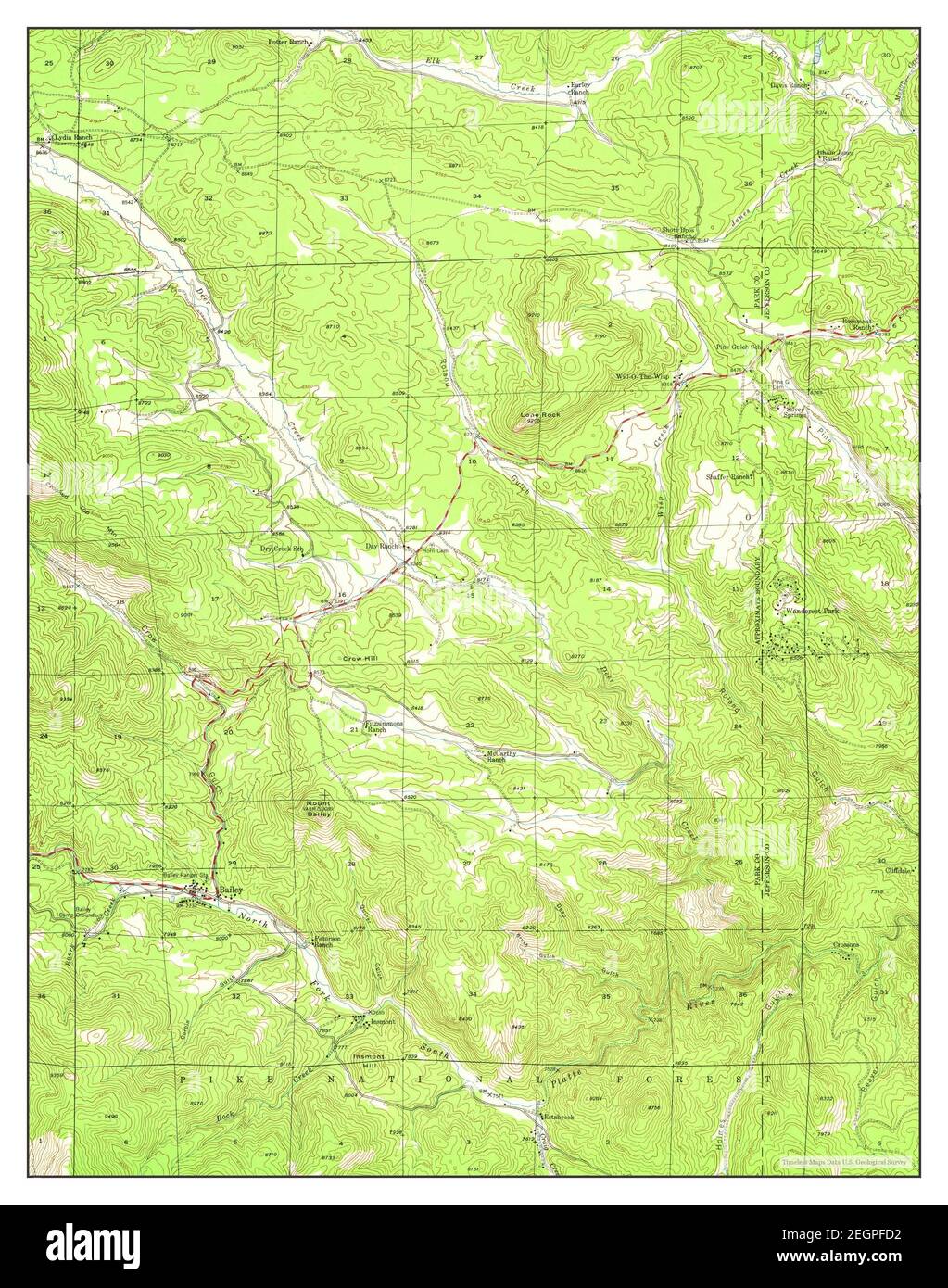 Bailey county map Cut Out Stock Images & Pictures - Alamy