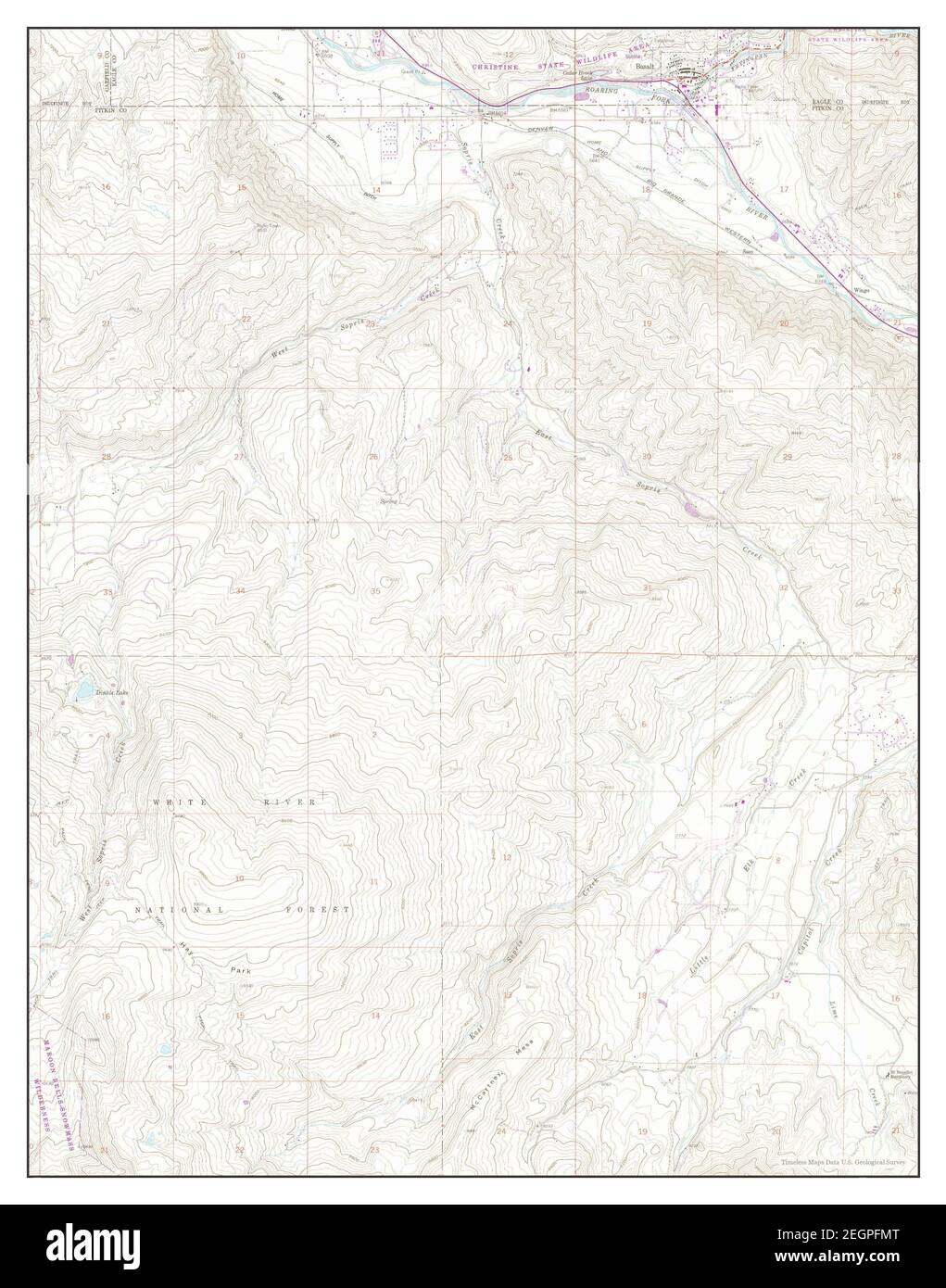 Basalt colorado map hi-res stock photography and images - Alamy
