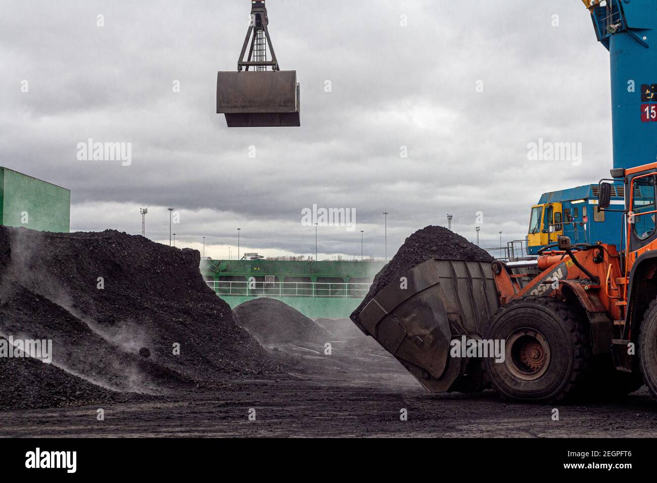 Port of Tyne, England. 18th February 2021. Loading of the last of the ...