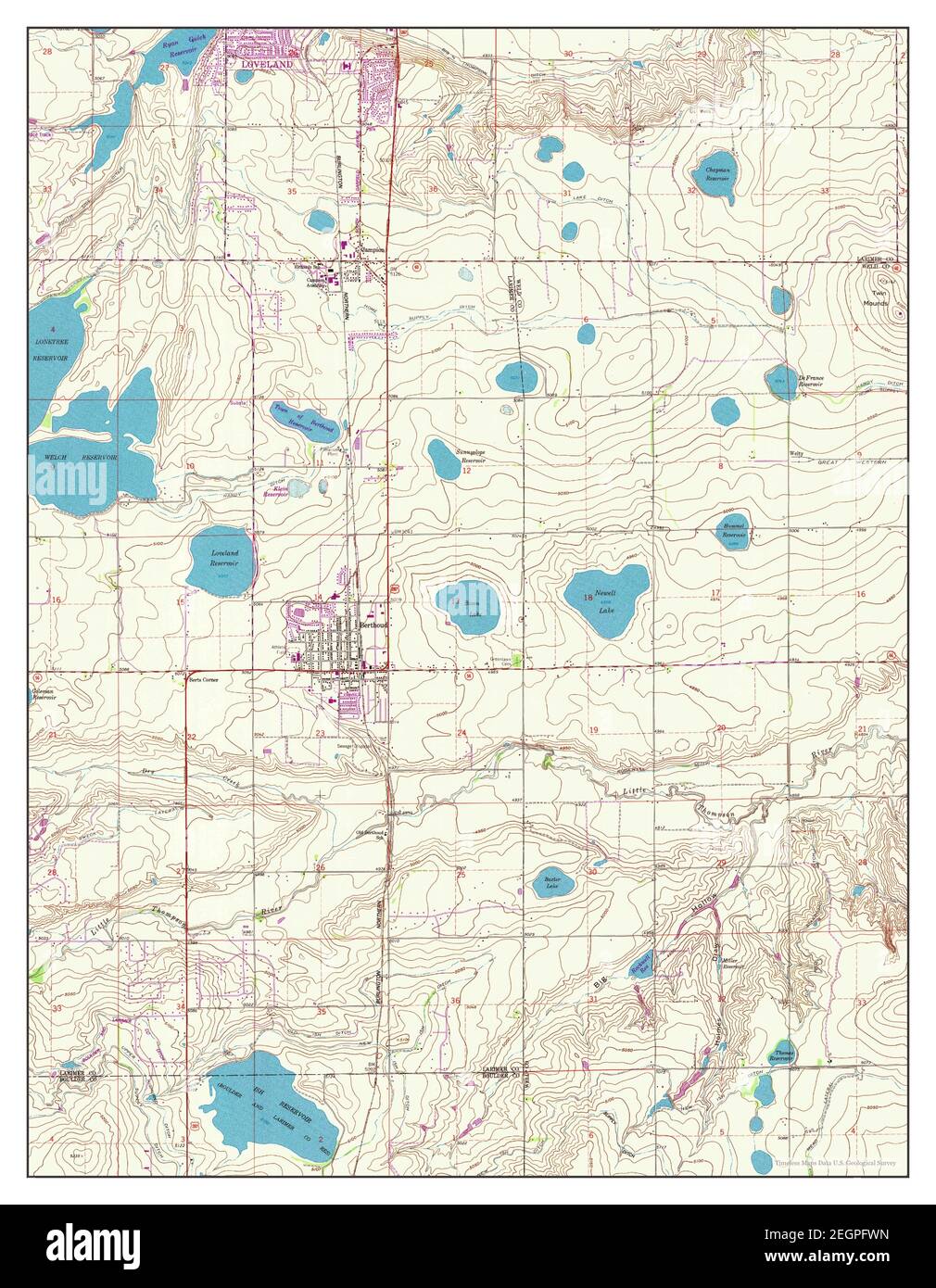 Berthoud, Colorado, map 1960, 1:24000, United States of America by ...