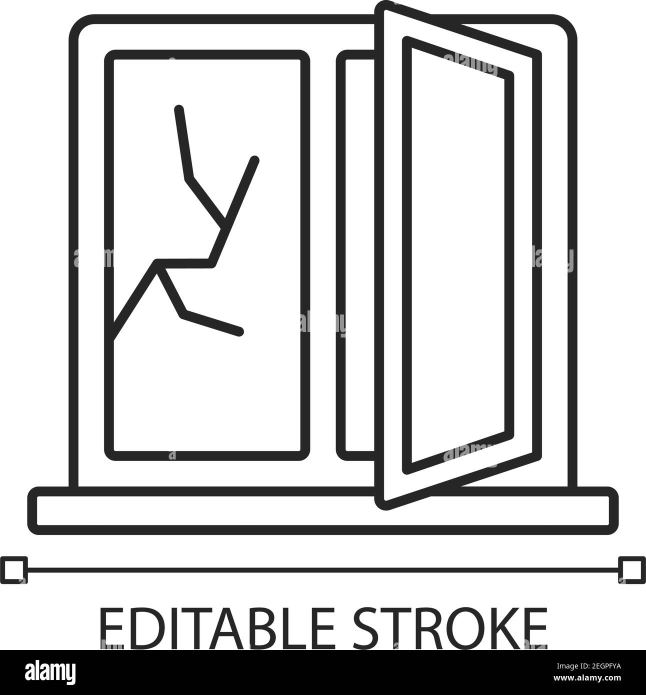 Window repair linear icon Stock Vector Image & Art - Alamy