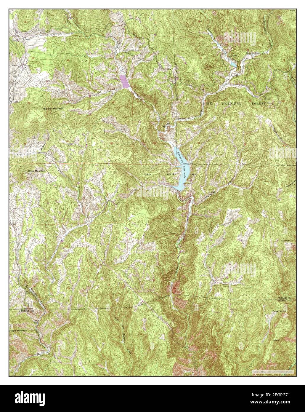Big Bull Mountain, Colorado, map 1951, 1:24000, United States of ...