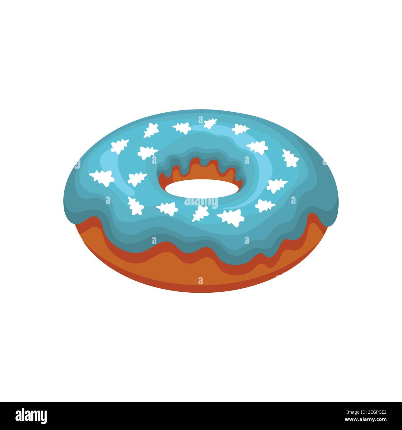 Donut with frosting, sweetness icon, vector illustration on white ...