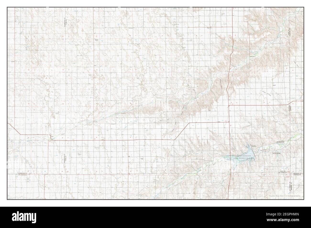 Bonny Reservoir, Colorado, map 1983, 1:100000, United States of America ...