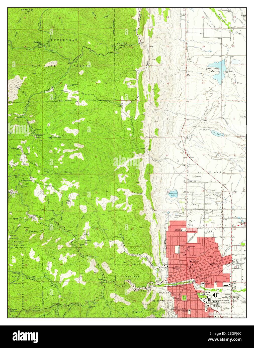 Boulder, Colorado, map 1957, 1:24000, United States of America by ...