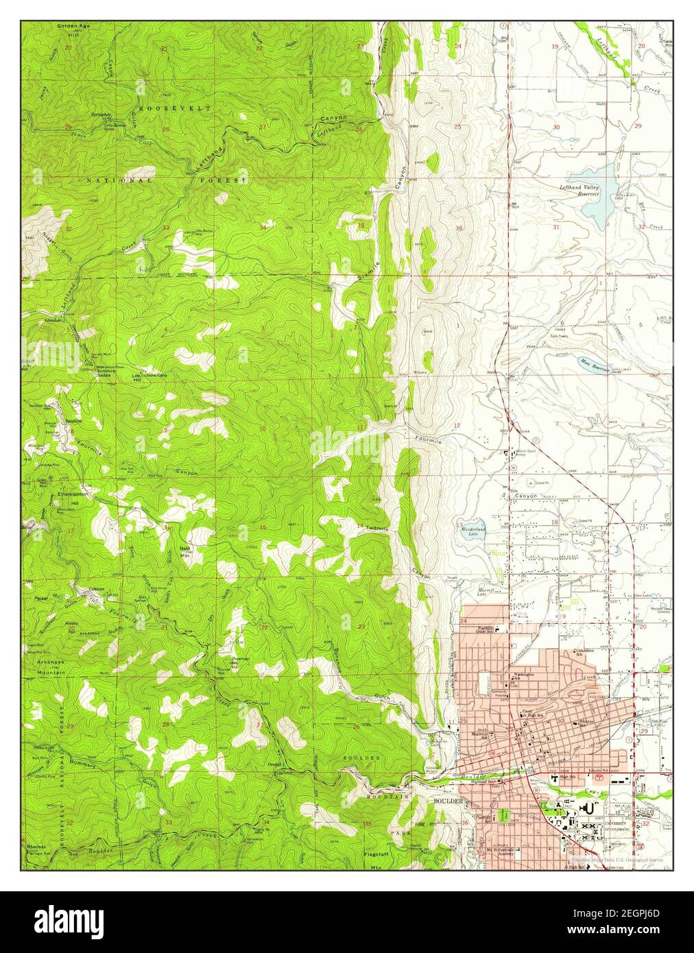 Boulder, Colorado, map 1957, 1:24000, United States of America by ...