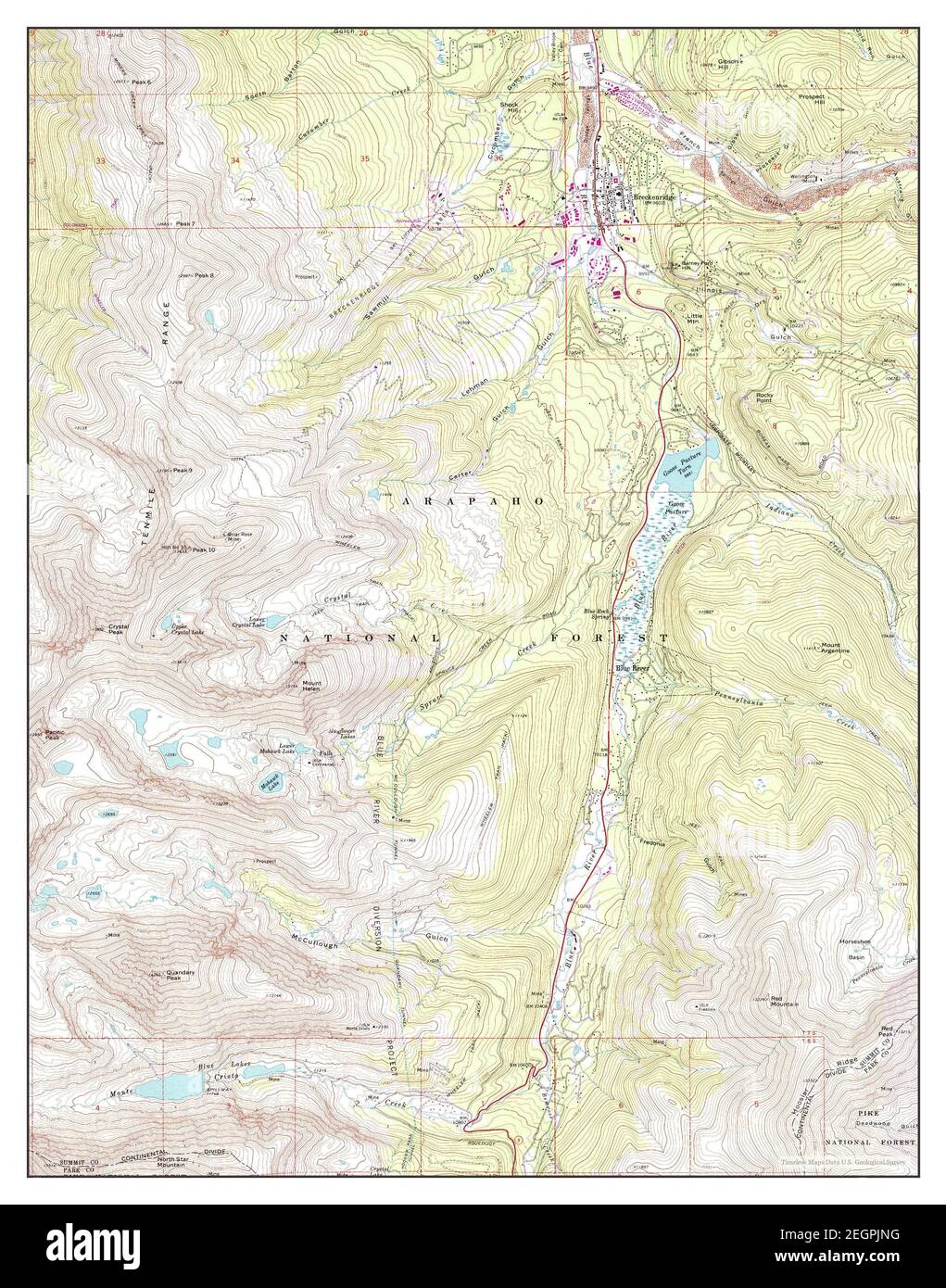 Breckenridge map hi-res stock photography and images - Alamy
