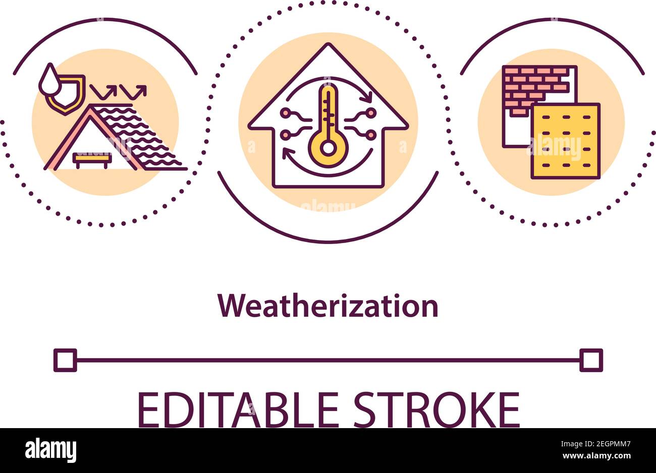 Weatherization concept icon Stock Vector Image & Art - Alamy