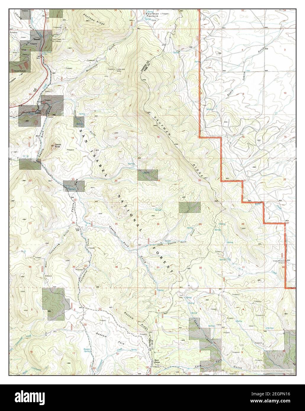 Castle Rock Gulch, Colorado, map 1994, 1:24000, United States of ...