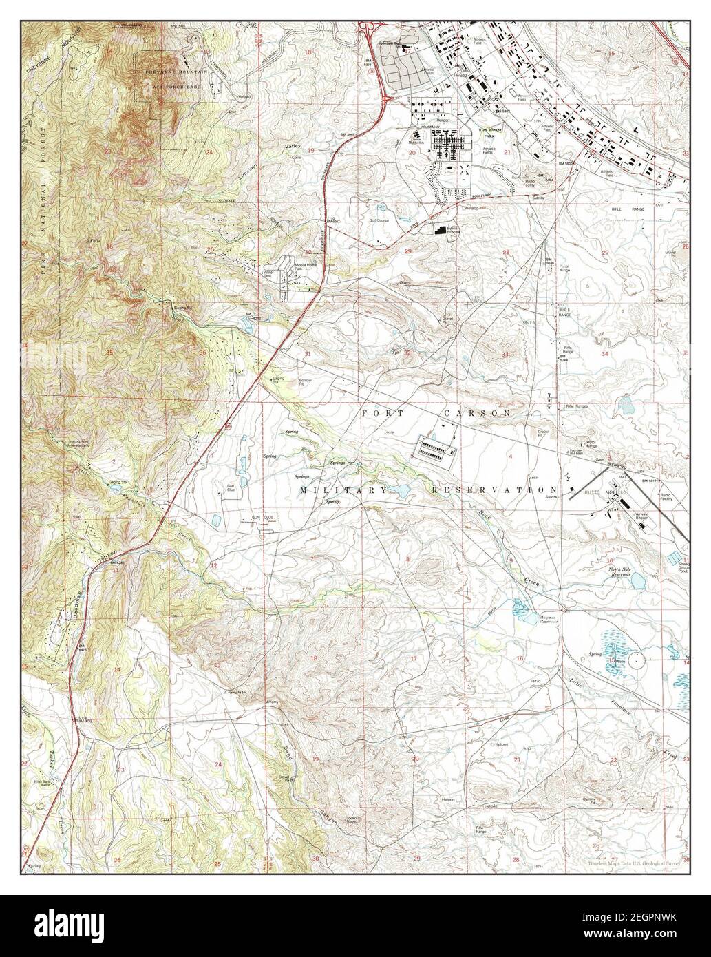Cheyenne Mountain, Colorado, map 1961, 1:24000, United States of ...