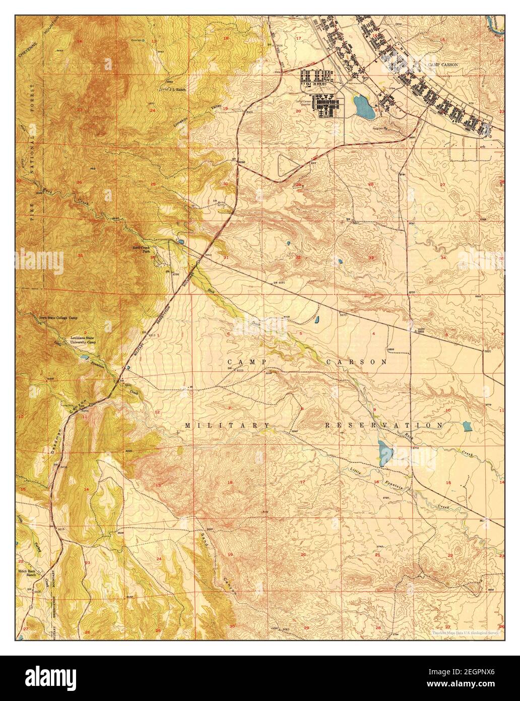 Cheyenne Mountain, Colorado, map 1949, 1:24000, United States of ...