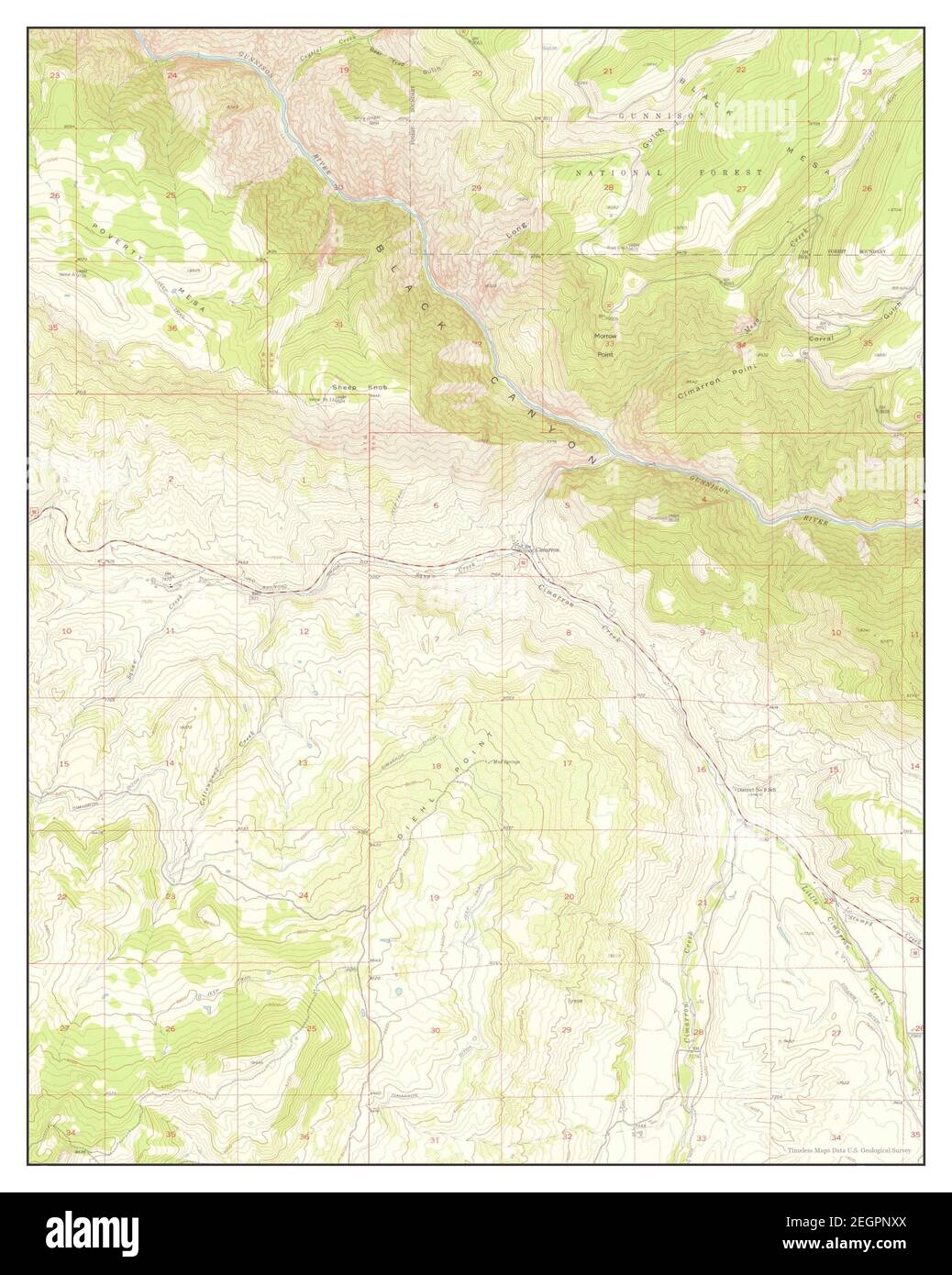 Cimarron colorado map Cut Out Stock Images & Pictures - Alamy