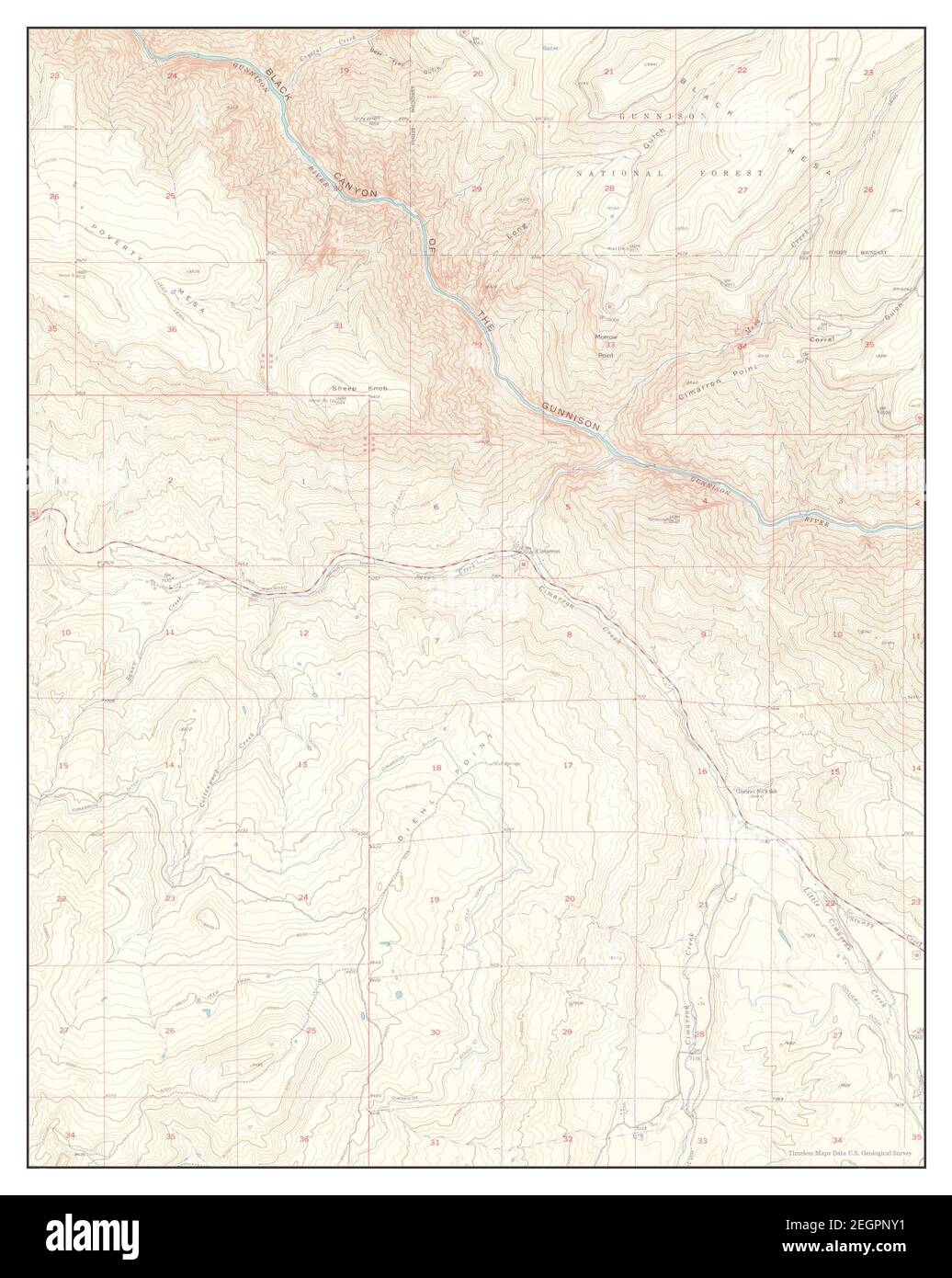 Cimarron colorado map Cut Out Stock Images & Pictures - Alamy