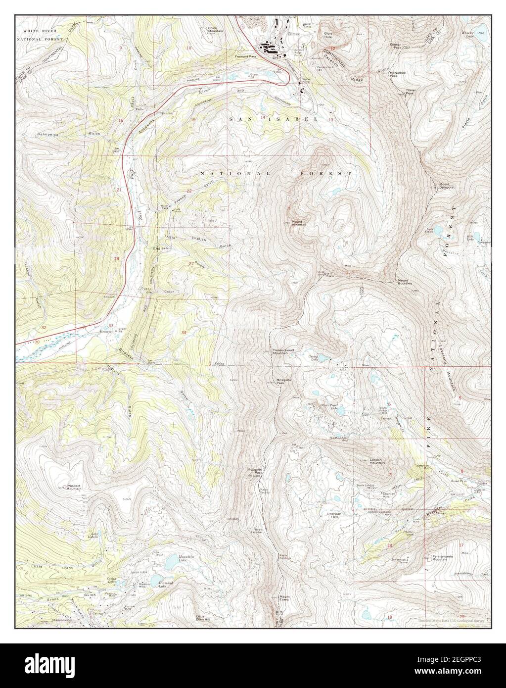 Map of climax hi-res stock photography and images - Alamy