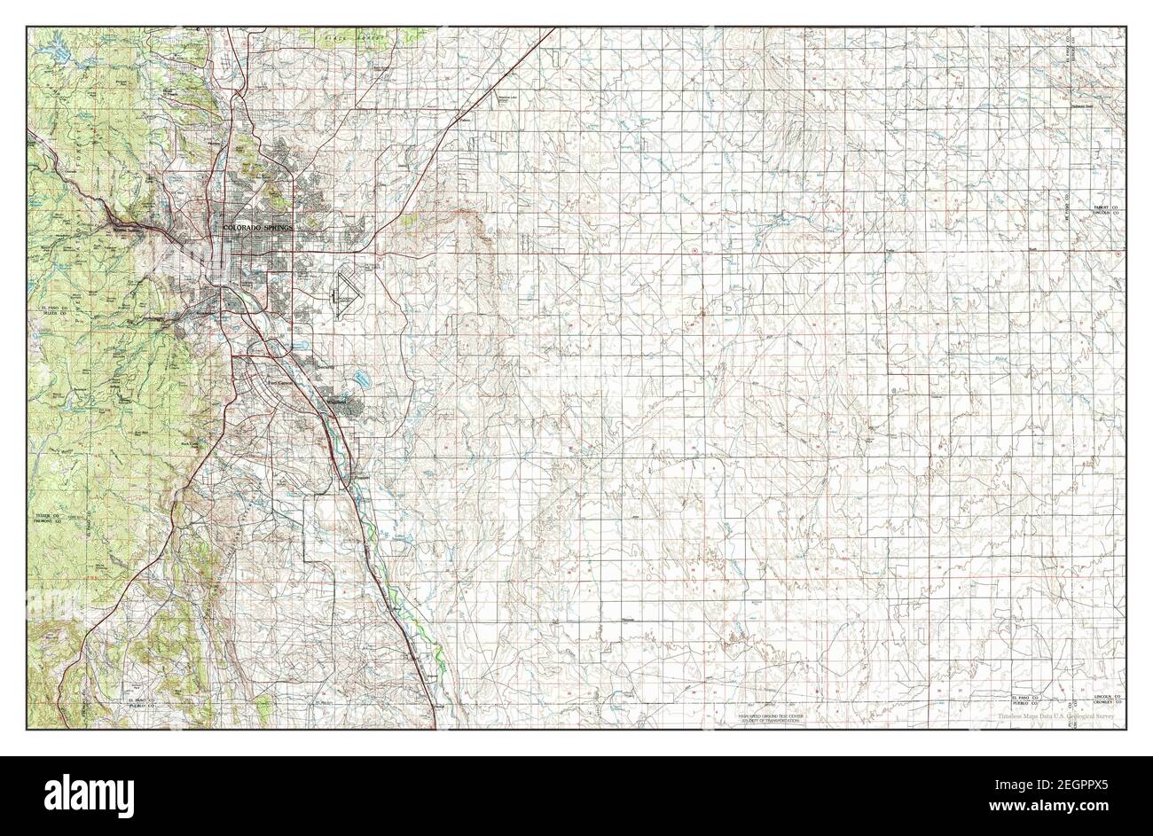 Colorado Springs, Colorado, map 1981, 1:100000, United States of ...