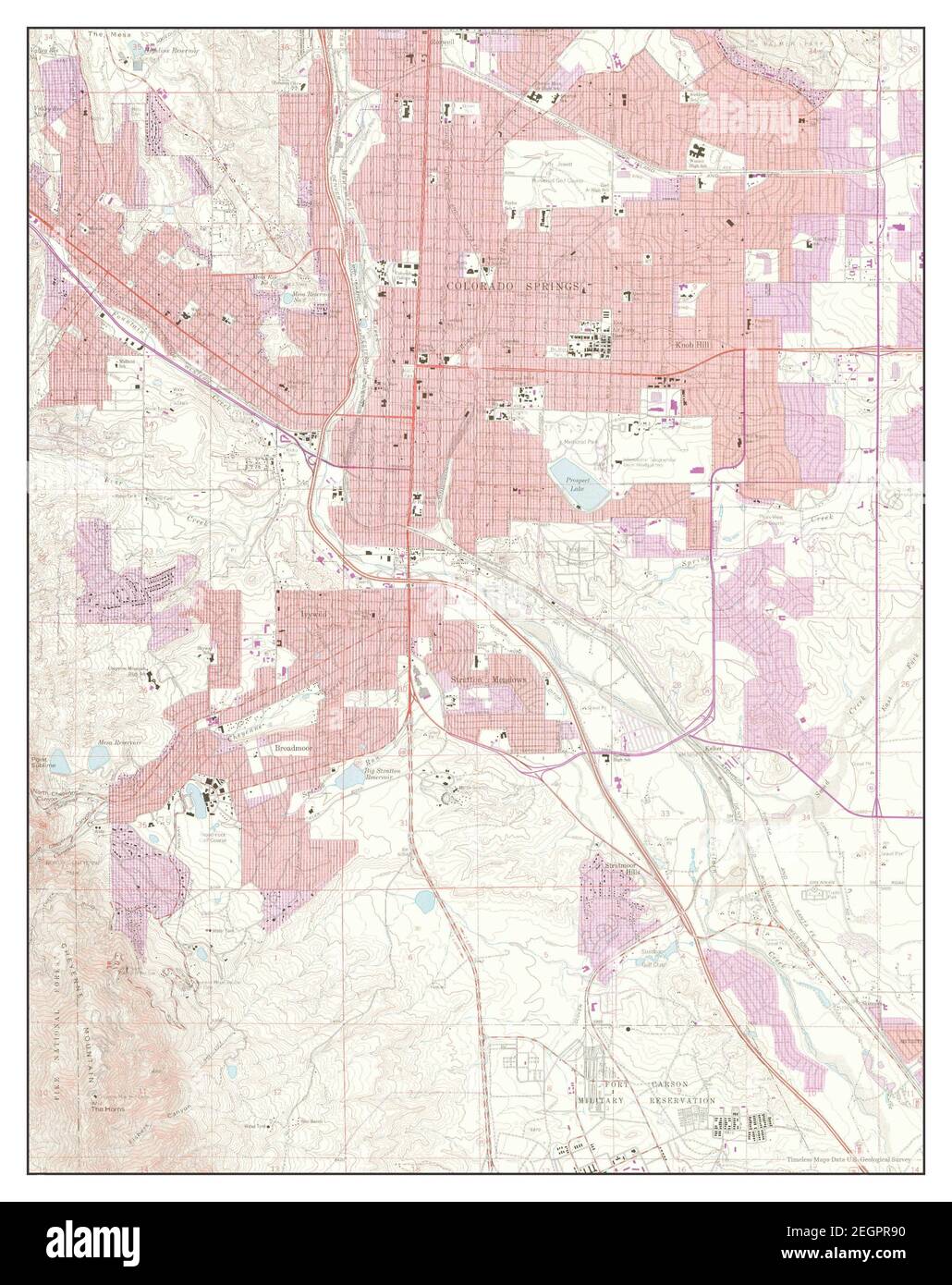 Colorado Springs, Colorado, map 1961, 1:24000, United States of America ...