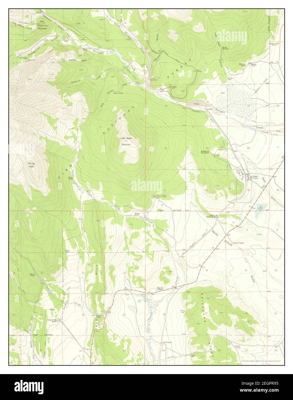Como, Colorado, map 1957, 1:24000, United States of America by Timeless ...