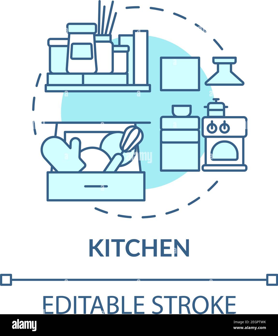Cooking area concept icon Stock Vector Image & Art - Alamy