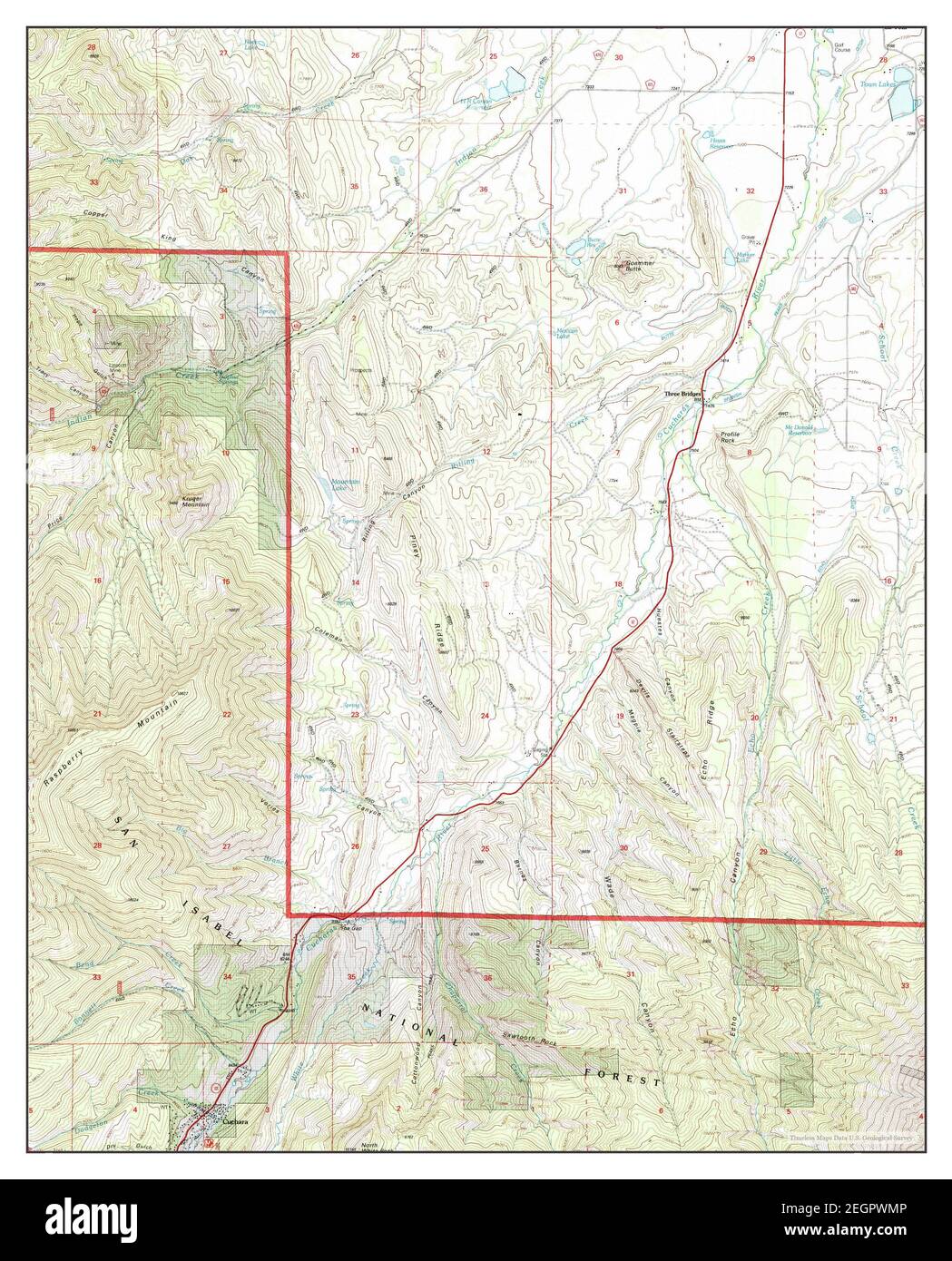 Cuchara, Colorado, map 1994, 1:24000, United States of America by ...
