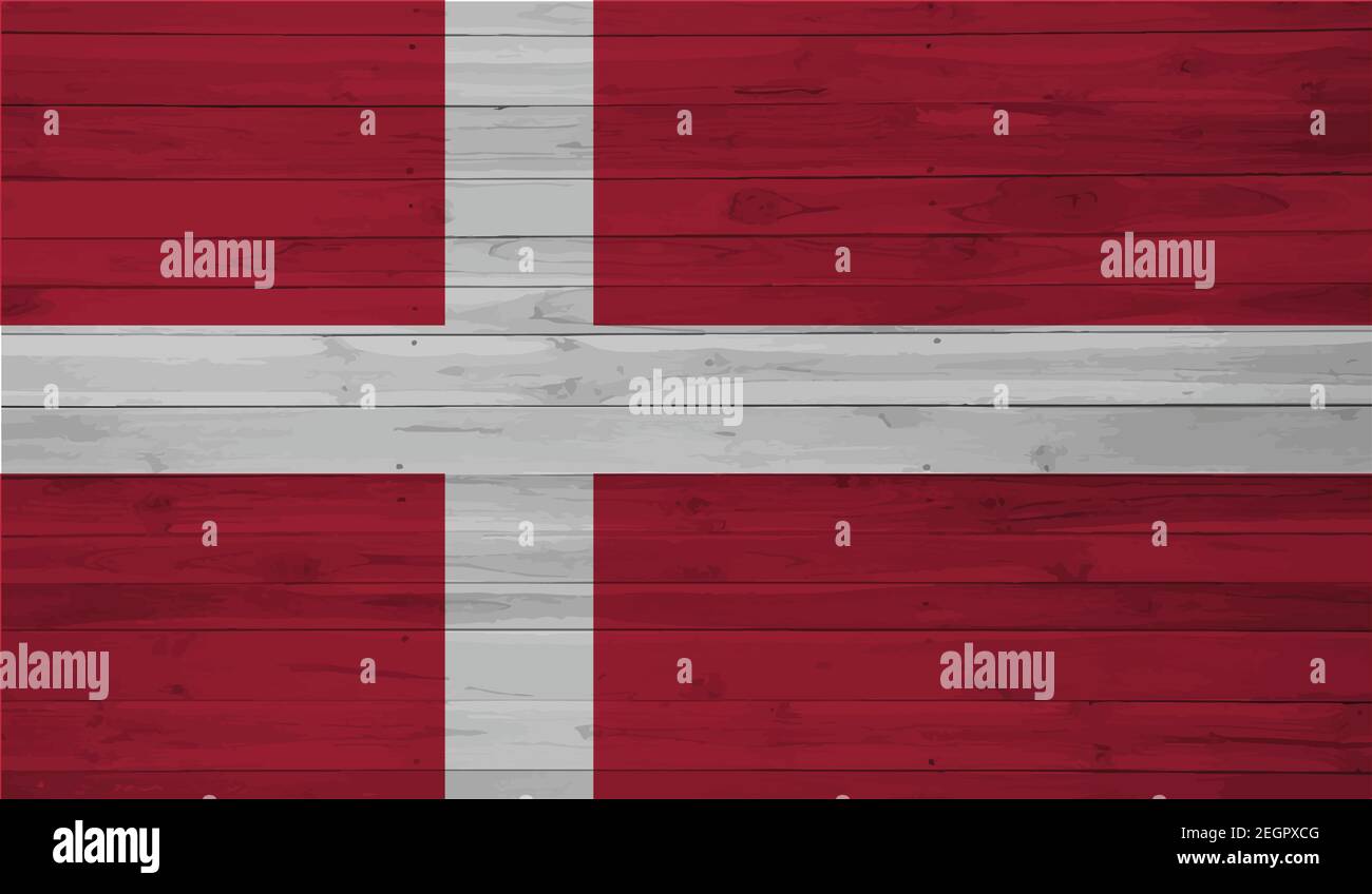 Denmark flag with waving grunge texture. Vector background Stock Vector ...
