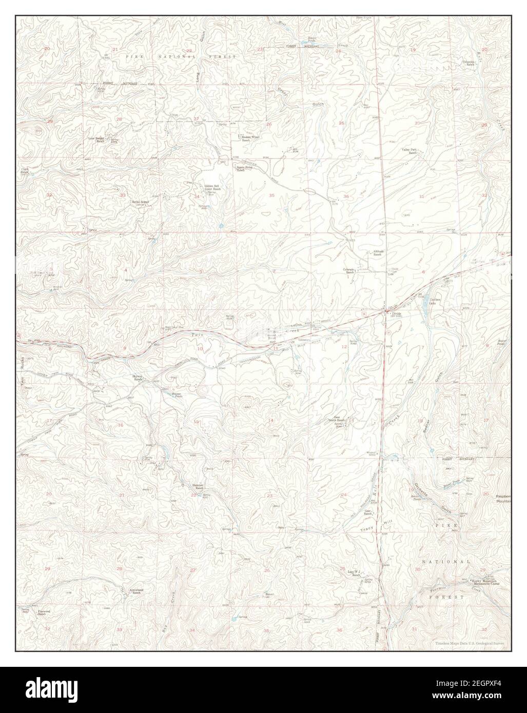 Divide, Colorado, map 1954, 1:24000, United States of America by ...