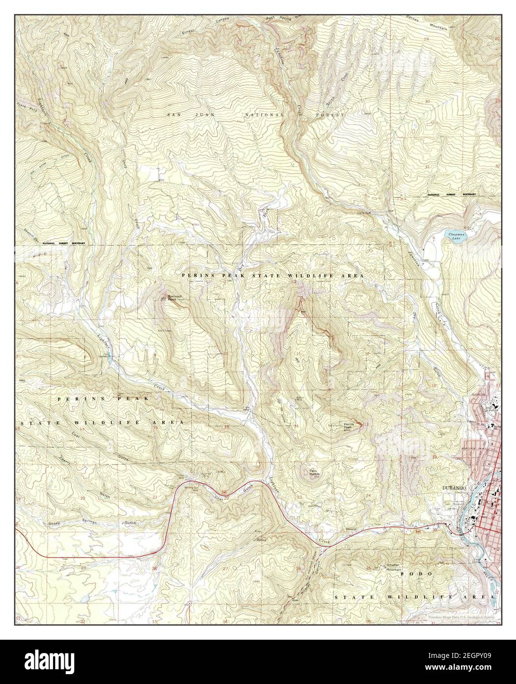 Durango West, Colorado, map 1963, 1:24000, United States of America by ...