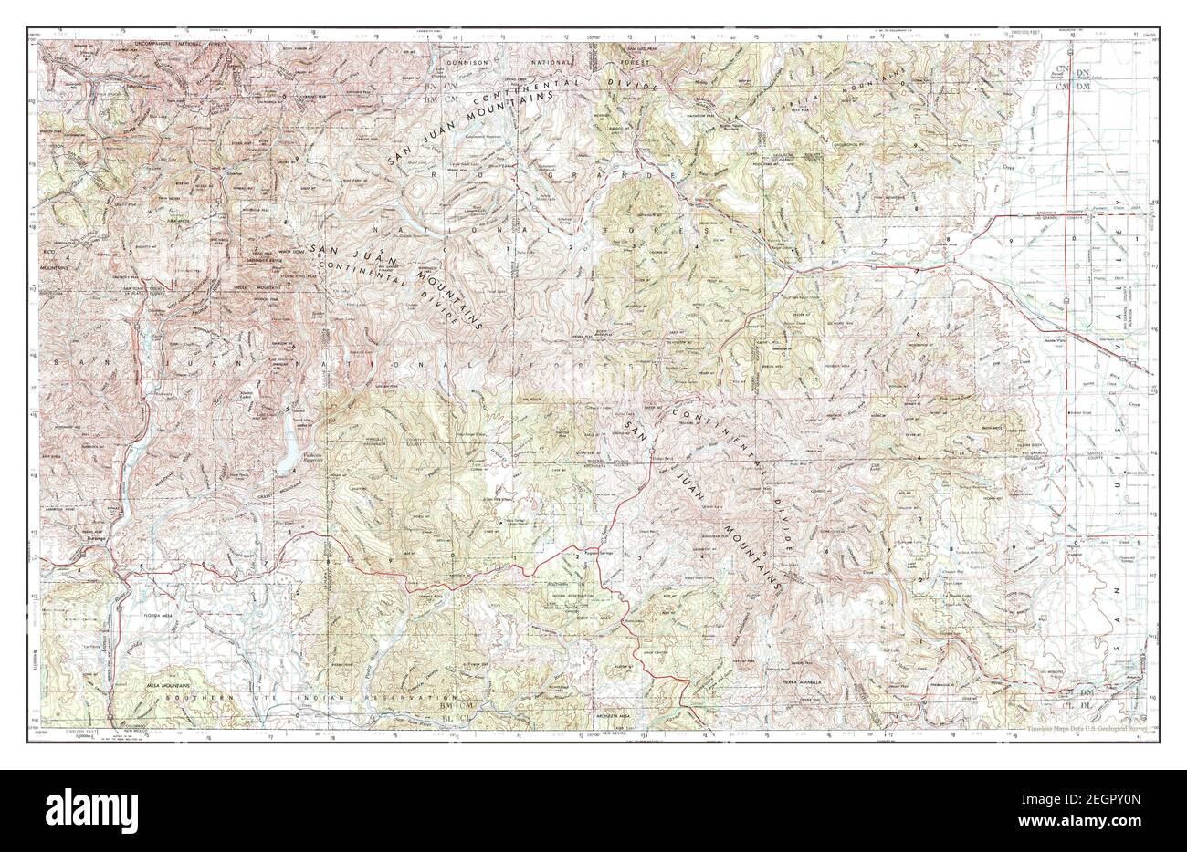 Durango Colorado State Map