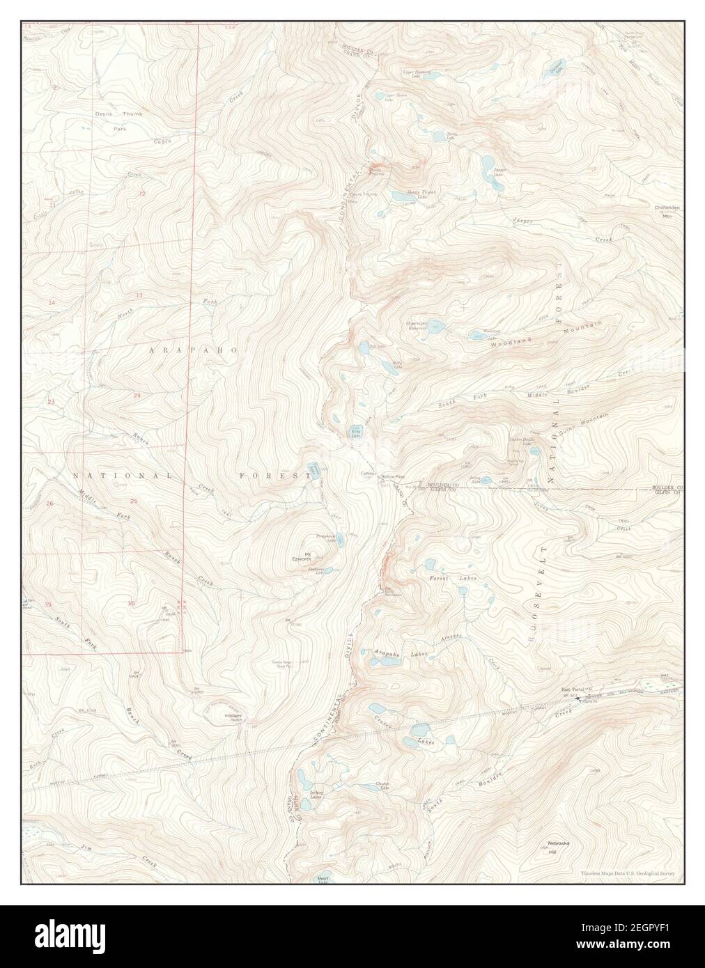East Portal, Colorado, map 1958, 1:24000, United States of America by ...