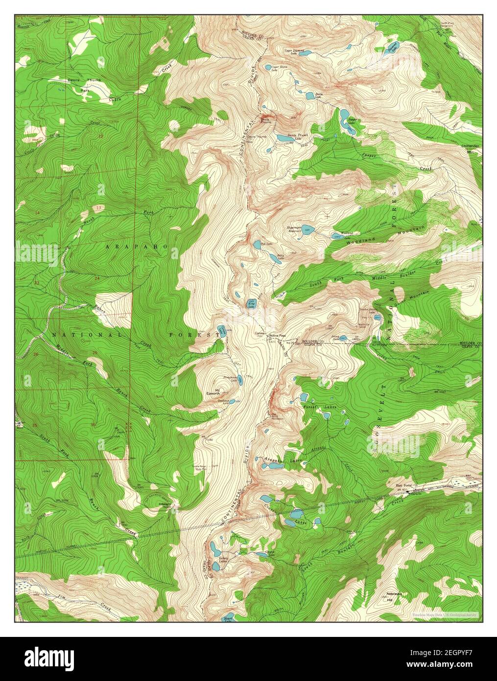 East Portal, Colorado, map 1958, 1:24000, United States of America by ...