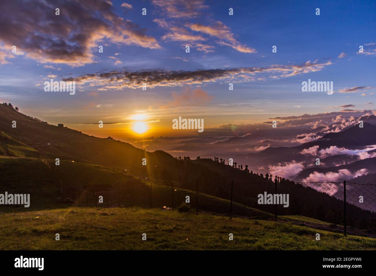 Various views of a monsoon Sunset, Himachal Stock Photo - Alamy