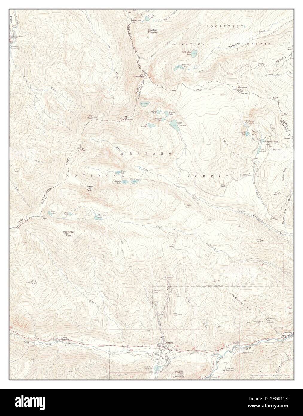Empire, Colorado, map 1958, 1:24000, United States of America by ...