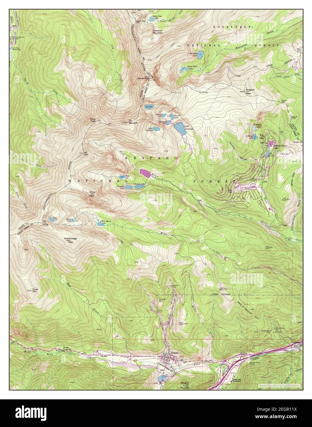 Empire, Colorado, map 1958, 1:24000, United States of America by ...