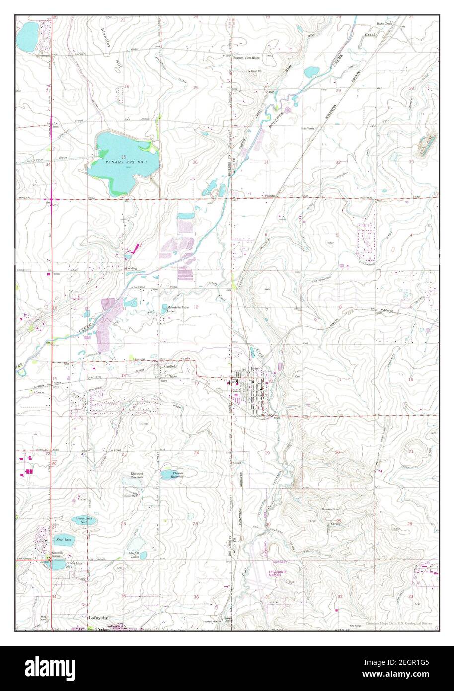 Erie, Colorado, map 1967, 1:24000, United States of America by Timeless ...