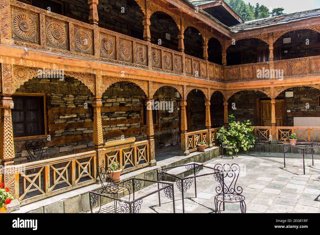 Various views of the Naggar Castle, Manali Stock Photo - Alamy