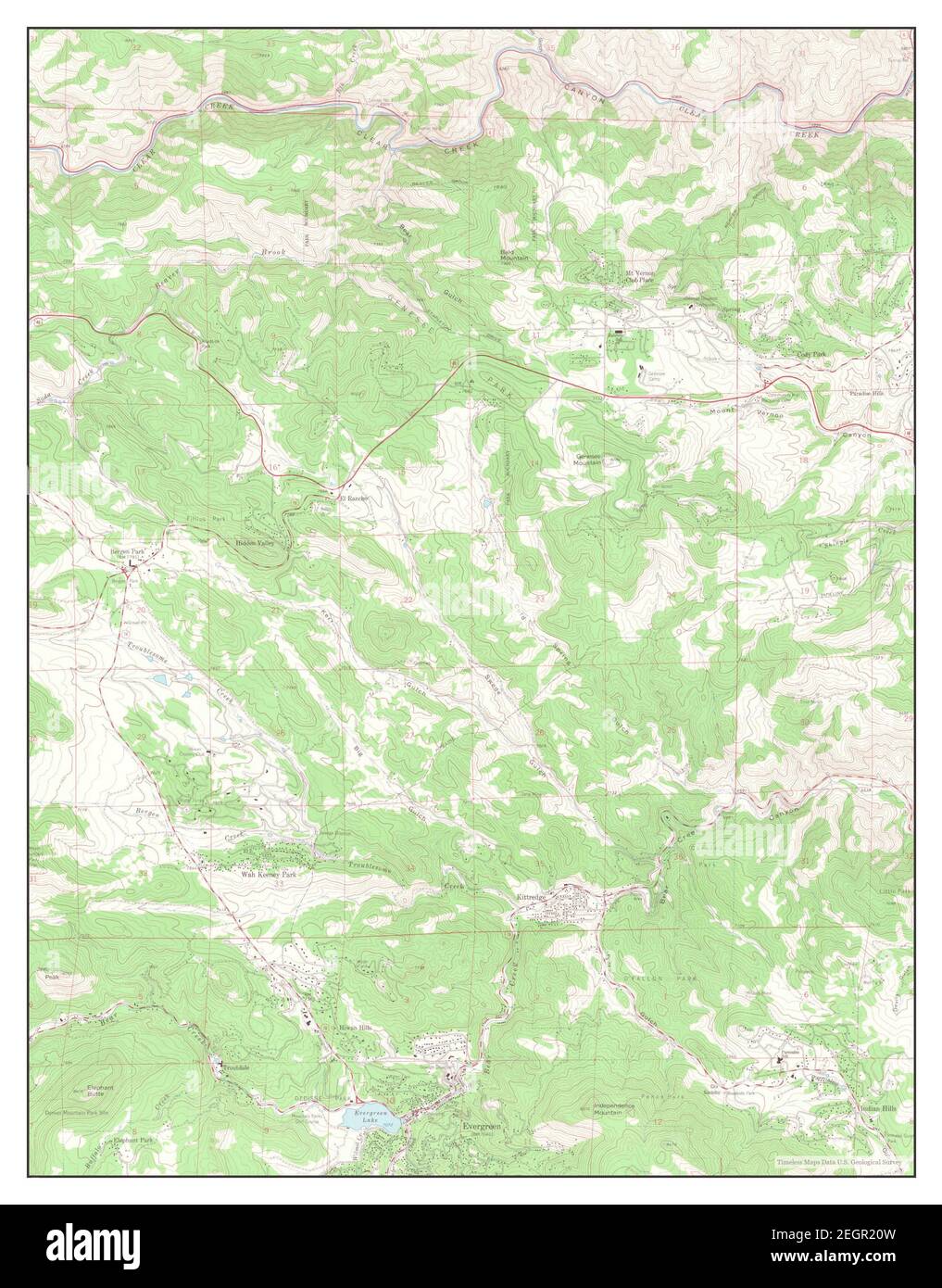 Evergreen, Colorado, map 1965, 1:24000, United States of America by ...