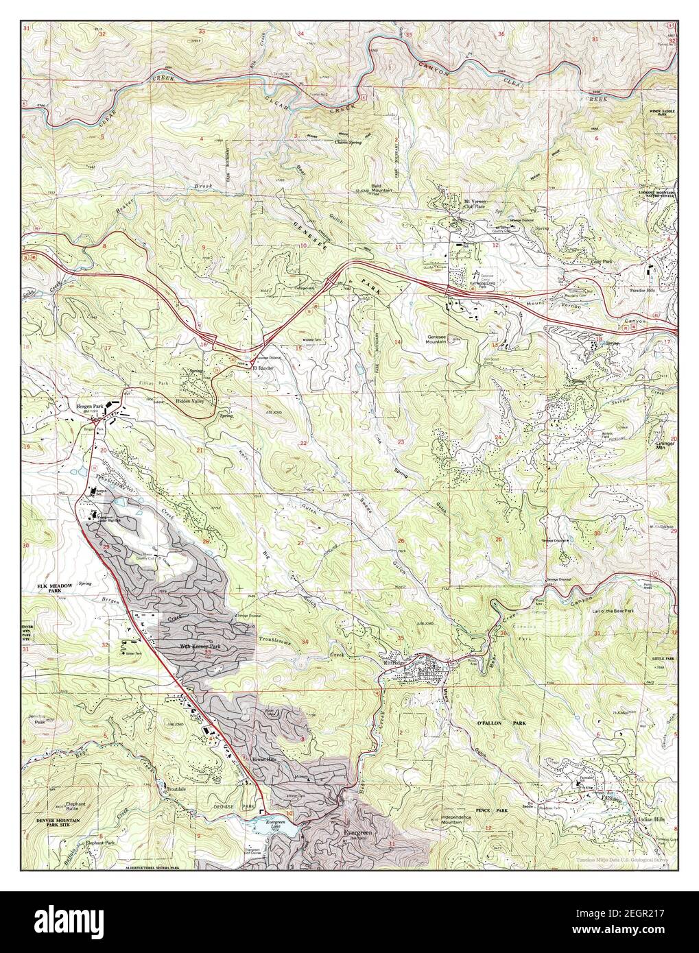 Evergreen, Colorado, map 1965, 1:24000, United States of America by ...