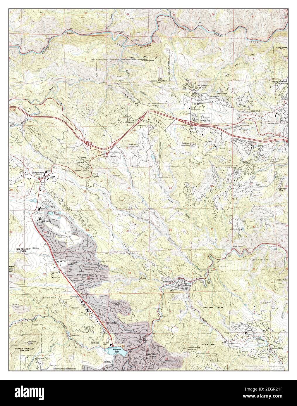 Evergreen, Colorado, map 1994, 1:24000, United States of America by ...