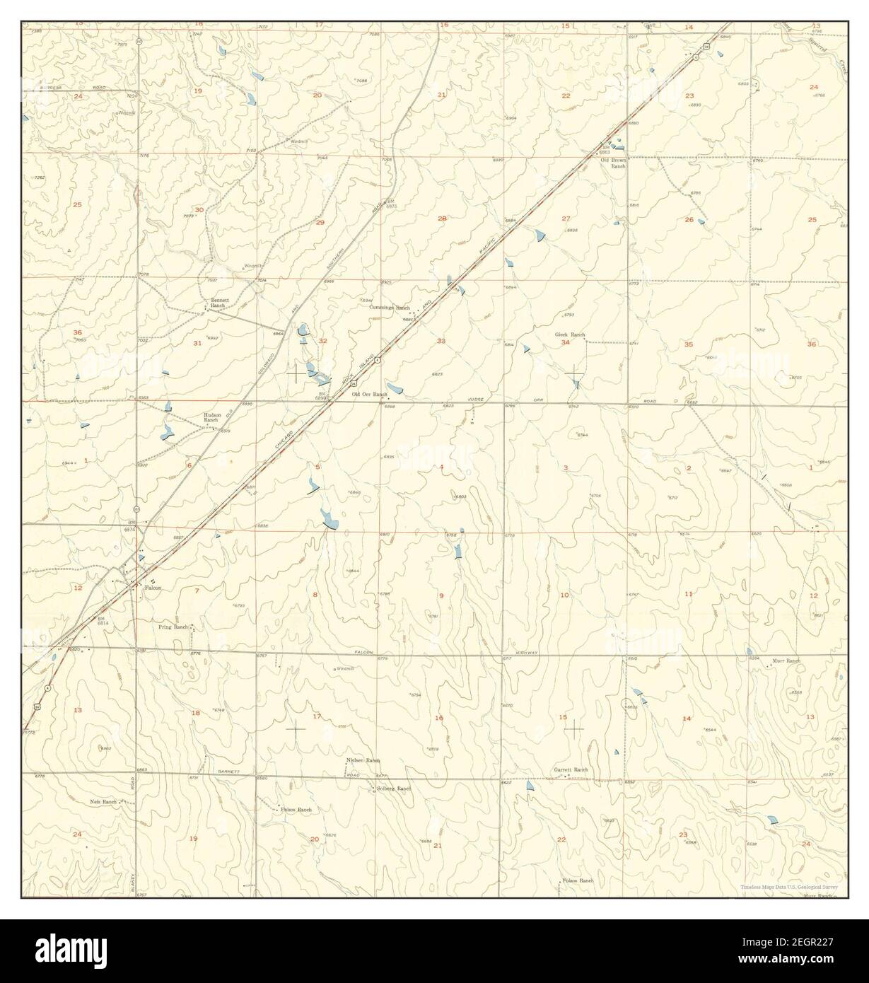 Falcon, Colorado, map 1948, 1:24000, United States of America by ...