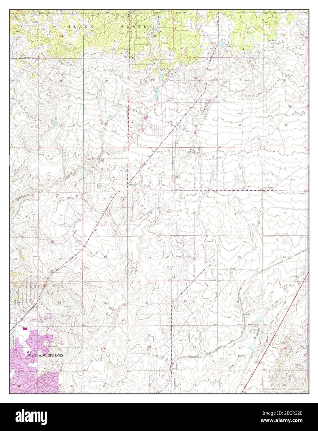 Falcon NW, Colorado, map 1961, 1:24000, United States of America by ...