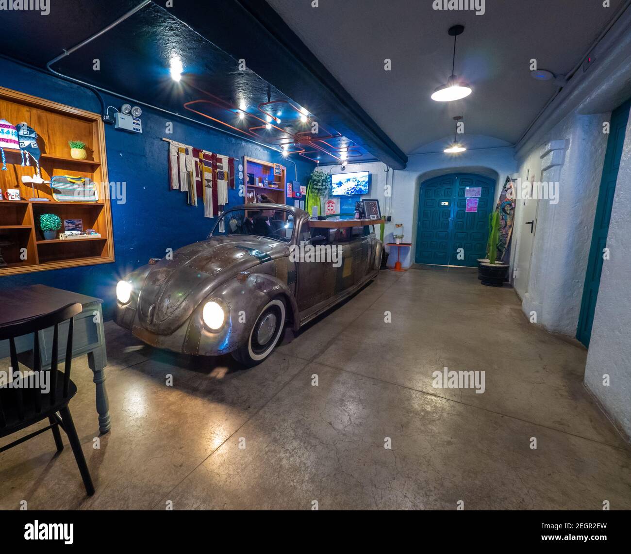 Peru, Lima - September 28, 2019 - Volkswagen reception desk at Selina ...