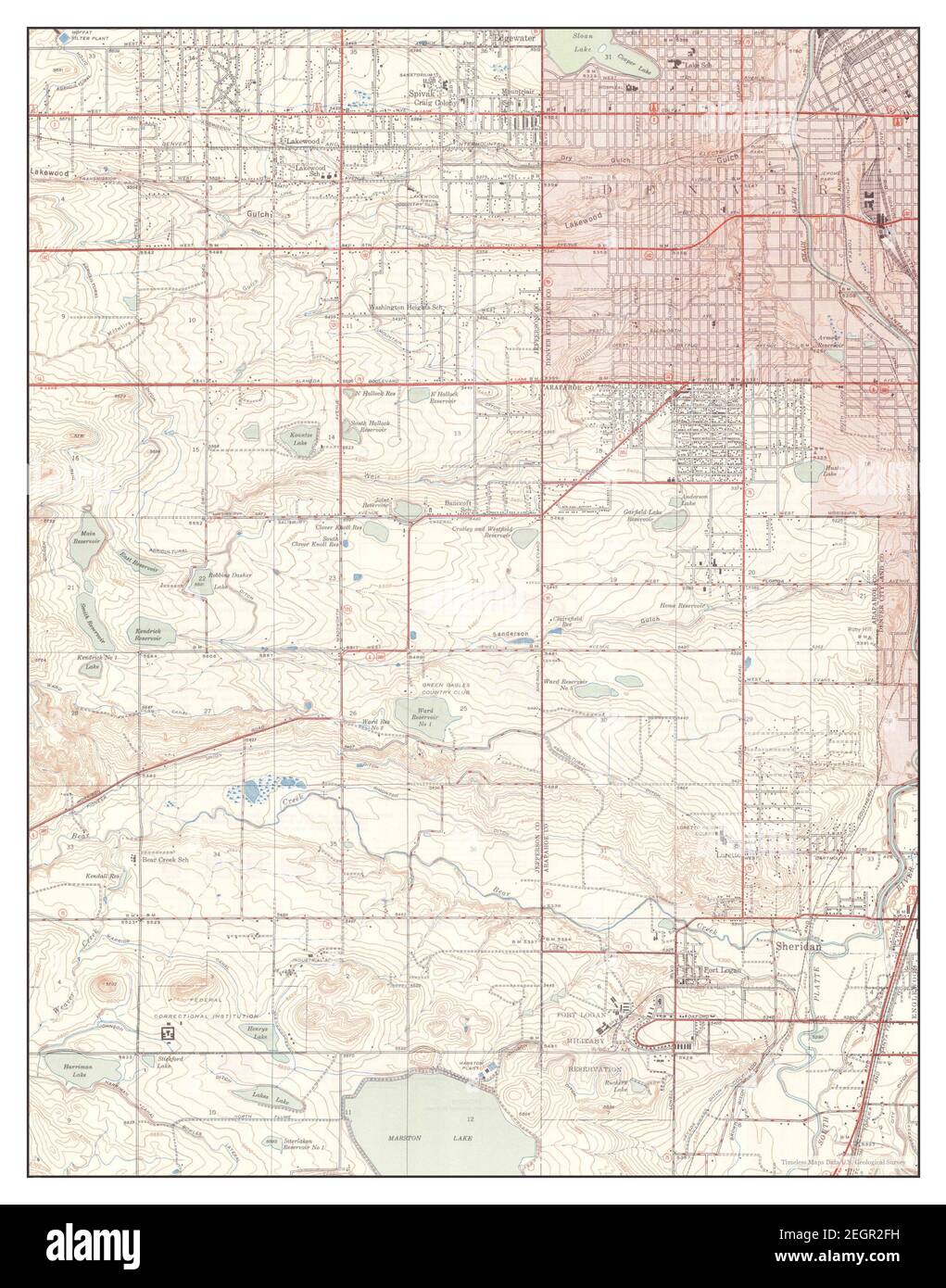 Fort Logan, Colorado, map 1948, 1:24000, United States of America by ...