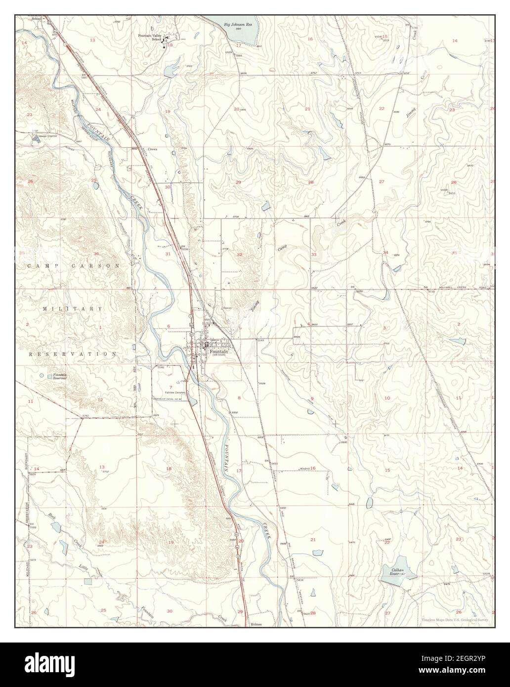 Fountain, Colorado, map 1948, 1:24000, United States of America by ...