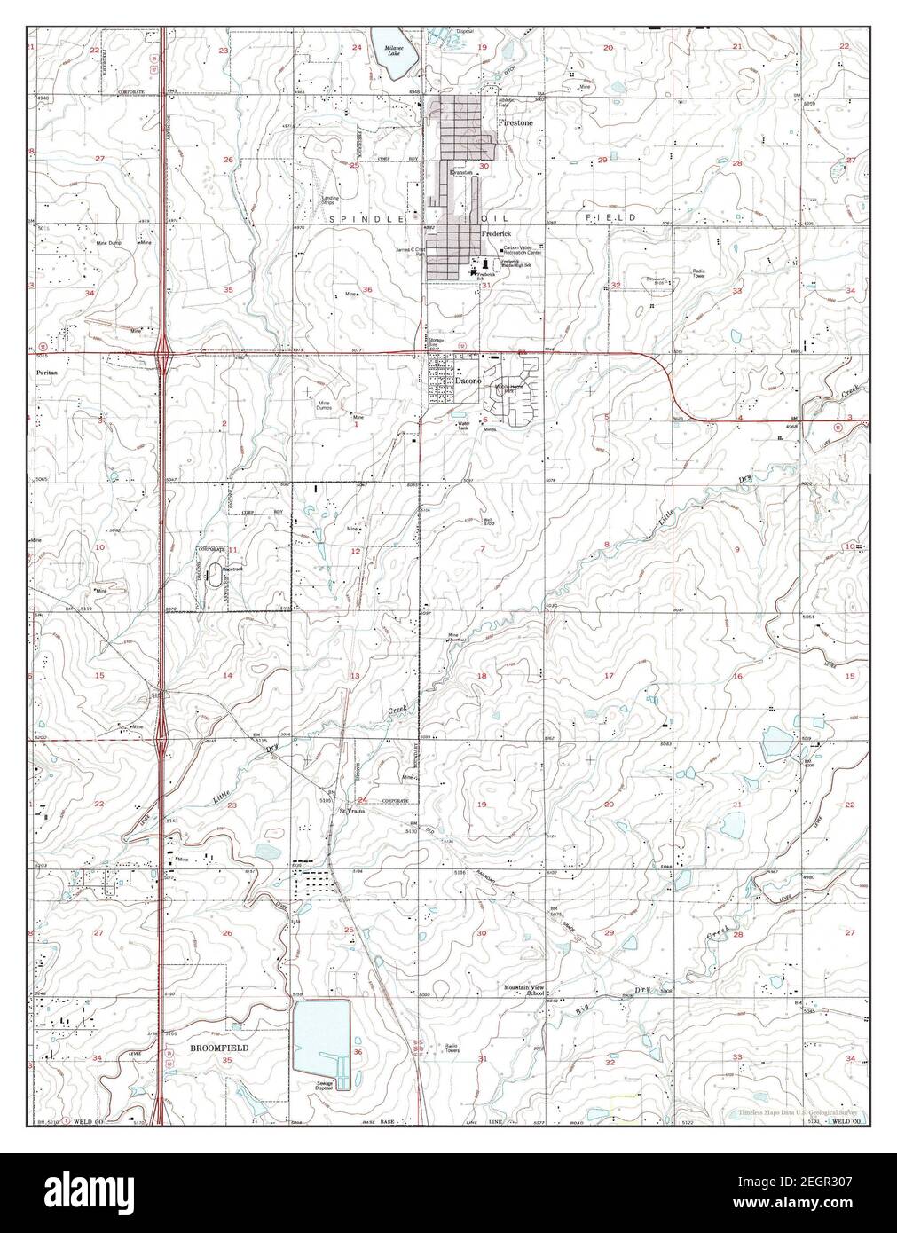 Frederick, Colorado, map 1950, 1:24000, United States of America by ...