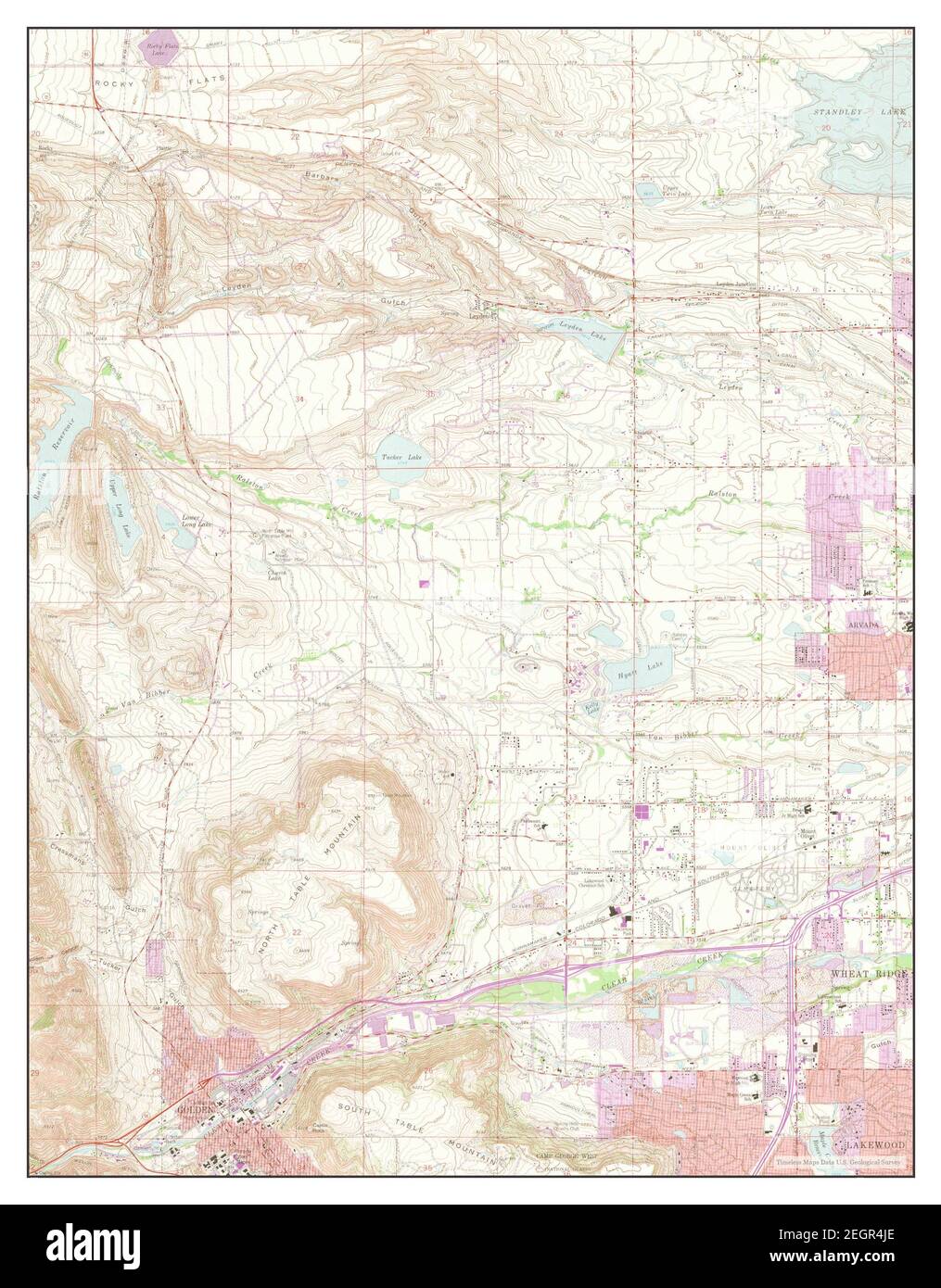 Map of golden colorado hi-res stock photography and images - Alamy